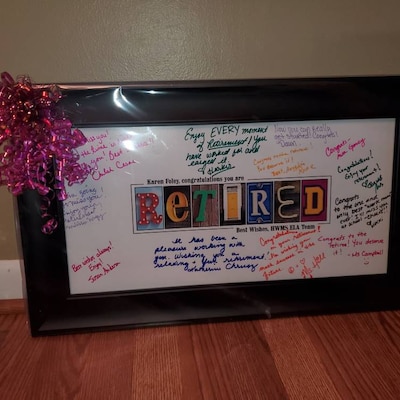 Retirement Signature Gift, Leaving Gift Retirement Signing Gift ...