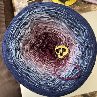 Heartbeat Blue Gradient Yarn Blue Cotton Yarn Blue Acrylic Blend Color ...