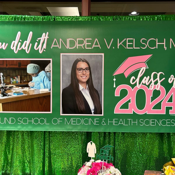 Preschool Graduation Banner 2024, Custom Photo Banner, Front Door ...