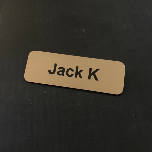 Custom Engraved Name Tag Badges - Personalized Identification With Pin ...