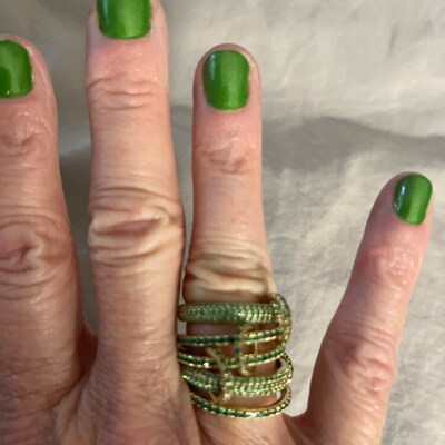 14K Gold Hand Holding Ring Connector Hand Holding Ring - Etsy