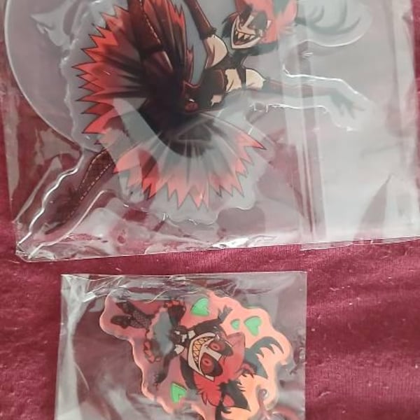 Hazbin Hotel Alastor&vox Standee, Vee Pole Dance Acrylic Standee ...