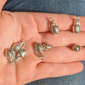 50 Heart Charmslove Pendantmade With Love Antique Silver - Etsy