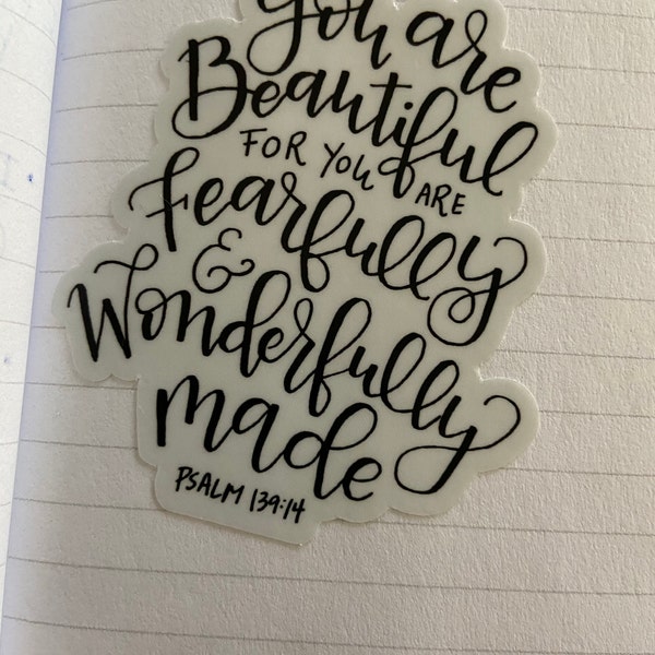 Christian Quotes Sticker | Faith, God, Jesus, Bible Verse Psalm 139 ...