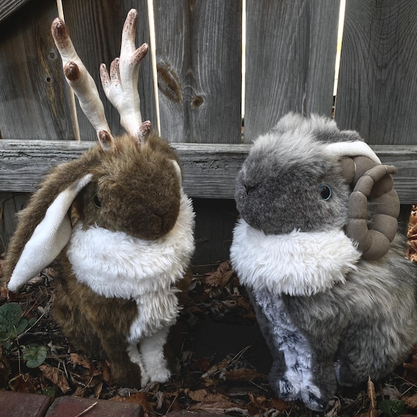 Wolpertinger / Jackalope / Hare / Rabbit. DIY Stuffed Felt Animal ...