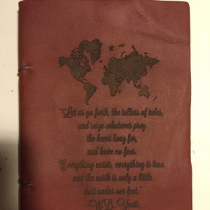 Personalized Monogrammed Engraved Notebook Leather Travel Diary ...