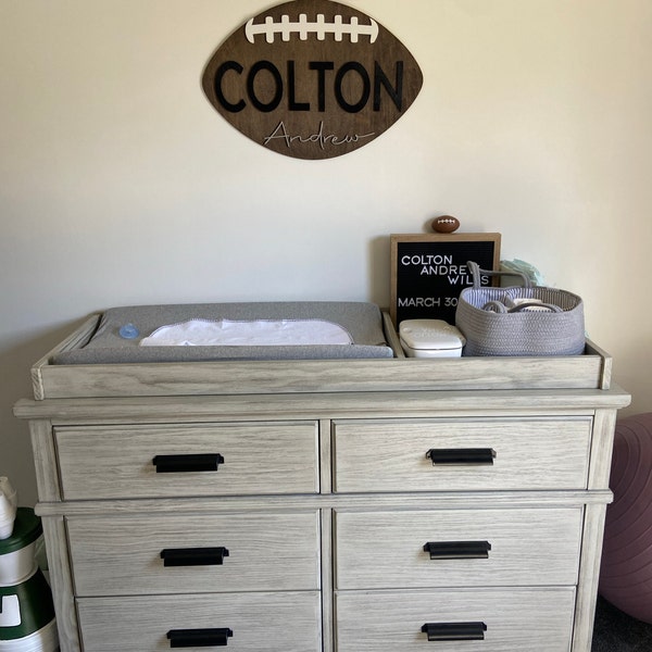Football Nursery Name Sign| Nursery Sign| Football Themed Nursery ...