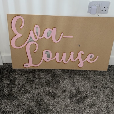 TURNS ONE Birthday Party Wooden Extra Large Sign in CALLIGRAPHY Font ...