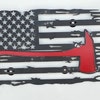 Bad Dog Metalworks Tattered Red Line Axe Flag Dxf - Svg - Bad Dog ...
