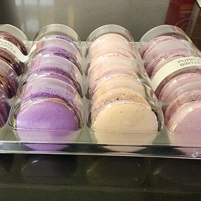 6 Pack Blue Raspberry French Macarons - Etsy