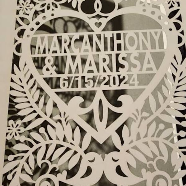 Personalized Wedding Card Custom Wedding Gift With Names and Date ...