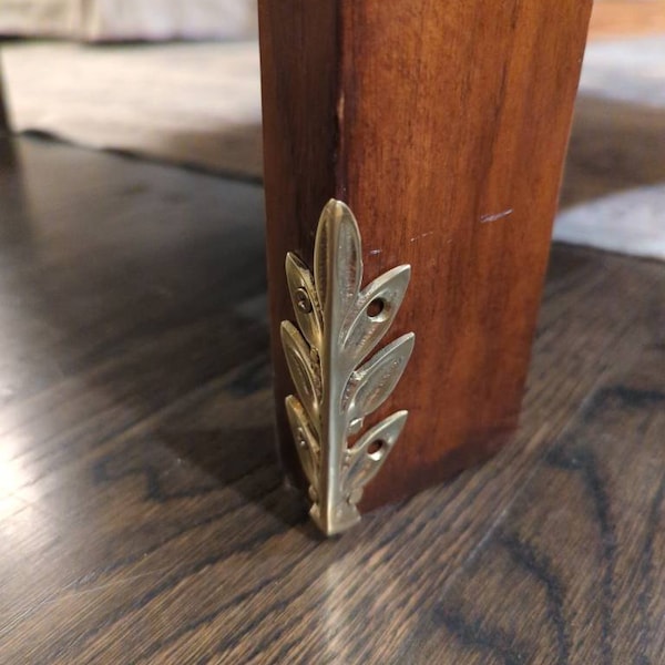 85mm SET of Solid Brass Corner Protector Brass Skiffer, Vintage ...