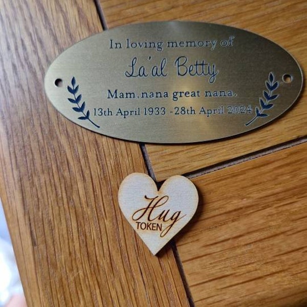 Personalised Bench Plaques, All Weather Memorial Plaque, Anniversary ...