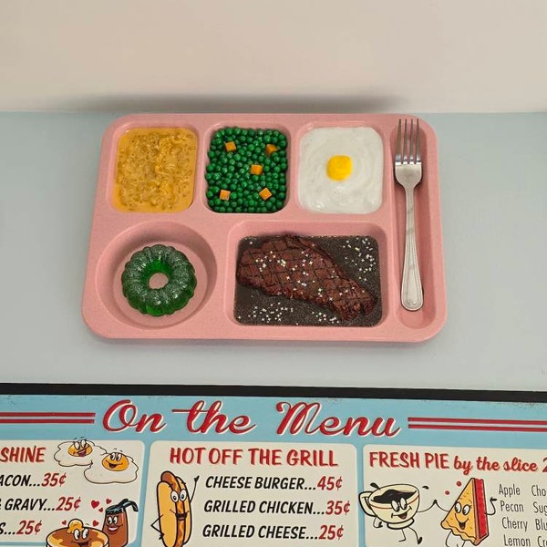 Retro School Lunch Wall Sculpture /pop Art/ Kitschy/ Glitter/ Fake Food ...
