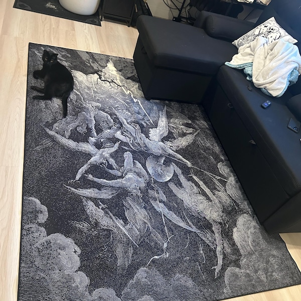 The Starry Night (1889) - Vincent Van Gogh, Vincent Van Gogh Design Rug ...