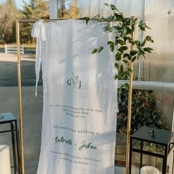 TAHLIA | Linen Bar Sign - Etsy