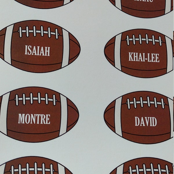 Football Tags (football Party Decor/ Favor Tags). Printable PDF ...
