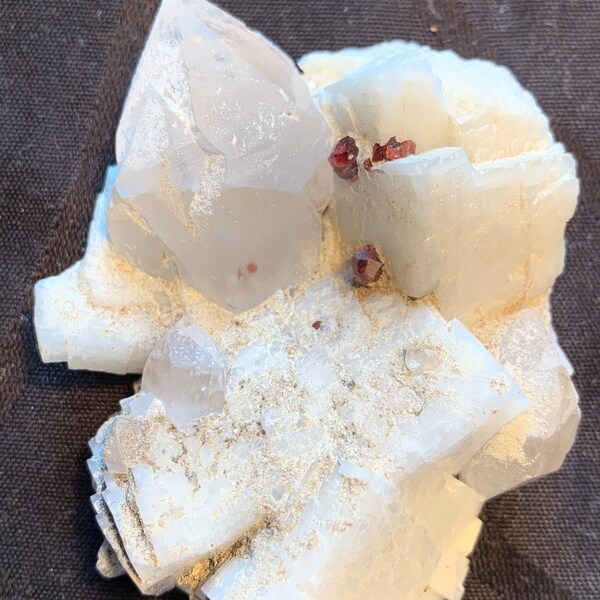 HUGE Almandine Garnet on Matrix 407 Gm Garnet Gemstone Calcite Matrix ...