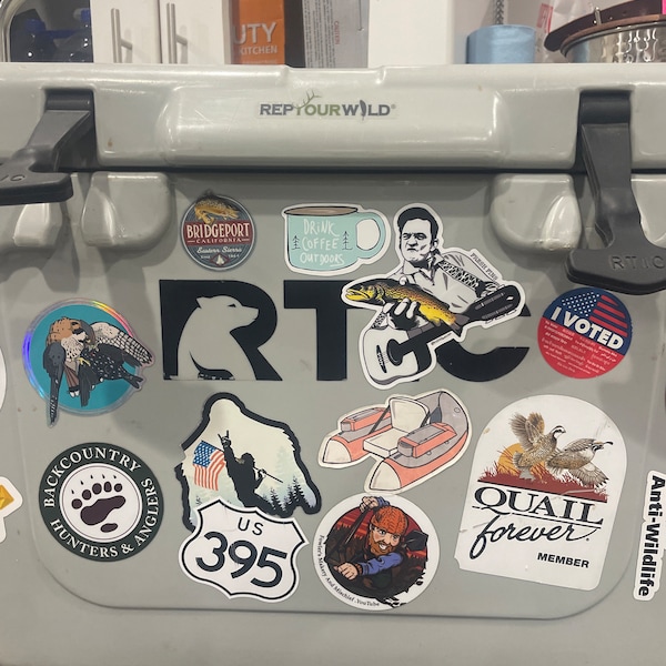 Cowboy Fly Fishing Sticker, Western Sticker, Trout Sticker, Rifle ...