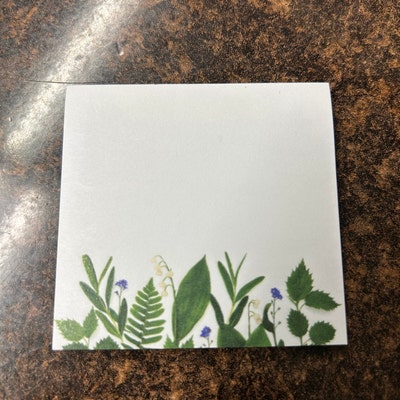 Sticky Notes in Botanical Designs Tulips, Ferns, Daffodils Botanical ...