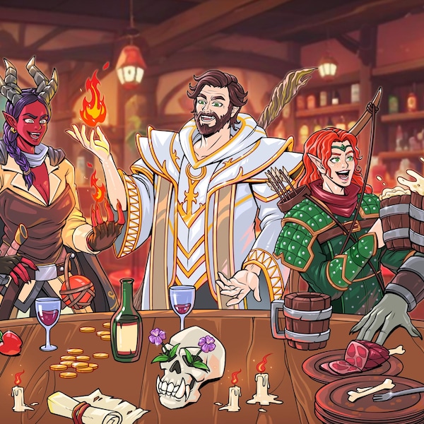 Dnd Commission Art Character With Mounts/familiars Commission Custom ...