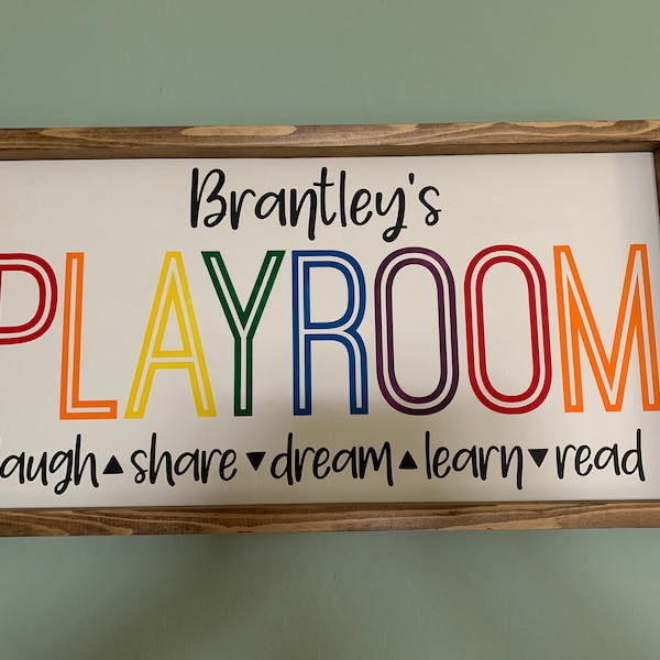 Personalized Playroom Wood Sign, Custom Playroom Sign, Playroom Sign ...