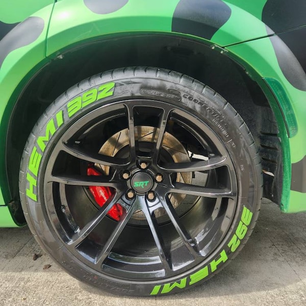 Tire Lettering 392 Hemi Tyre Sticker Fits to 16"-22" Permanent Tyre ...