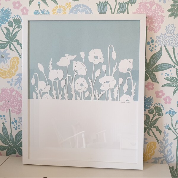 Mini Hand-cut Eucalyptus & Honey Bee Papercut, Original Botanical ...