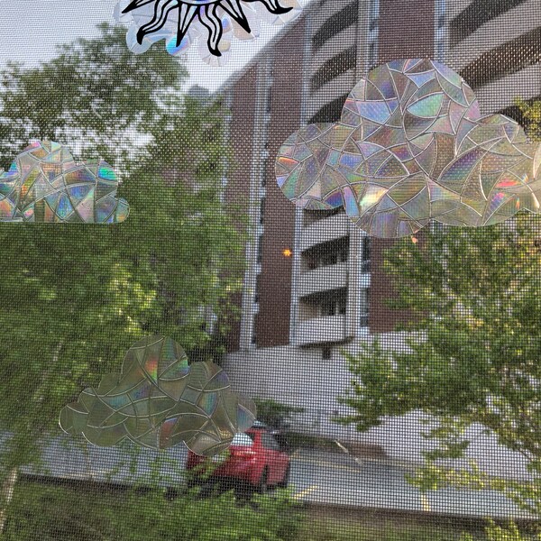 Cloud Window Cling Sun Catcher Decals - Rainbow Maker Sets - Reusable ...