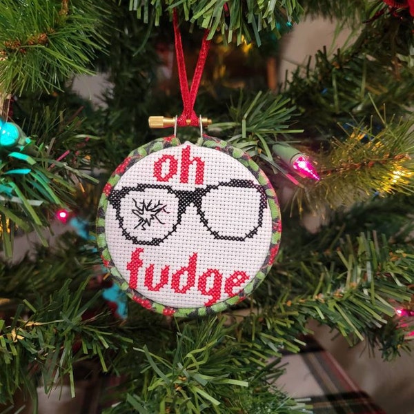 A Christmas Story Broken Glasses Christmas Ornament Cross Stitch ...