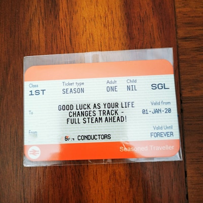 Personalised Metal Wallet Card Train Ticket Retirement Gift, Wallet ...
