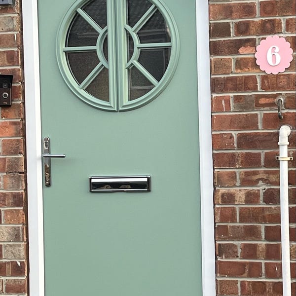 Scallop House Number Sign - Customise Number Colour - Door Sign - Etsy UK