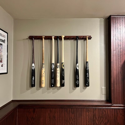 15 Mini Bat Horizontal Display Rack With Baseball Shelf - Etsy