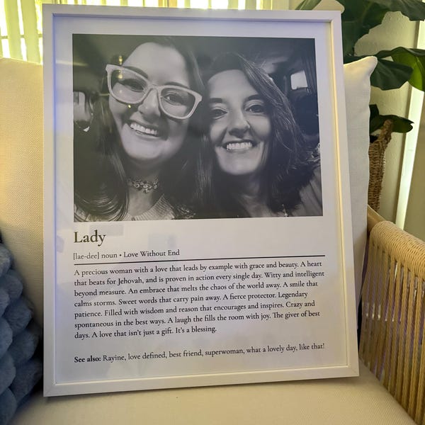 Custom Mom Definition Print Mother's Day Photo Gift From Daughter ...