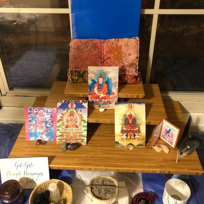 Table Top Altar . Beautifully Handcrafted 3 Tier Buddhist Altars Made ...