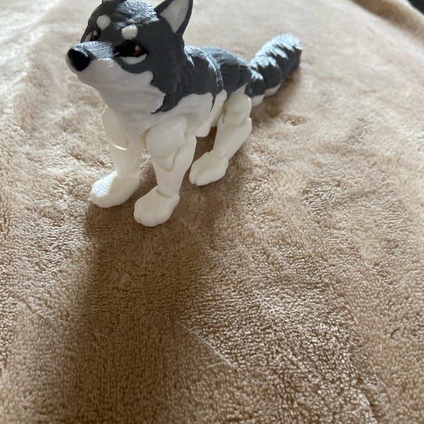 3D Printed Wolf - Flexi Wolf Poseable - Choose Your Color and Size - Etsy