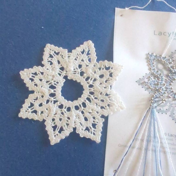 Digital Bobbin Lace Pattern Snowflake Ornament Lacemaking Pattern ...