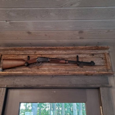 Rustic Gun Rack, Gun Rack Display, Railroad Spike Gun Rack Display ...