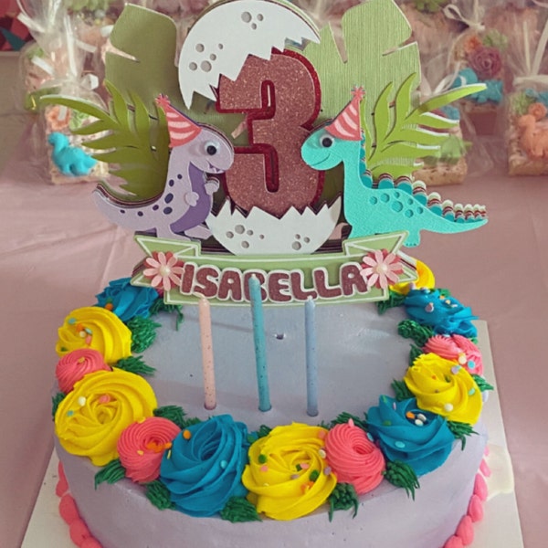 Dinosaur Cake Topper Birthday Cake Topper Jurassic Party Theme Baby ...