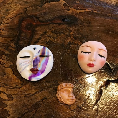 Polymer Clay Larger 1 1/2 X 1 1/4 Detailed Art - Etsy