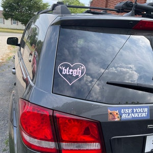 BLEGH Heart Decal - Etsy