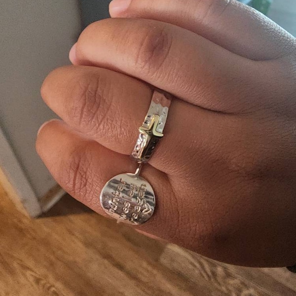 Fausta Spinner Ring, Handmade, 925 Sterling Silver, Handmade Anxiety ...