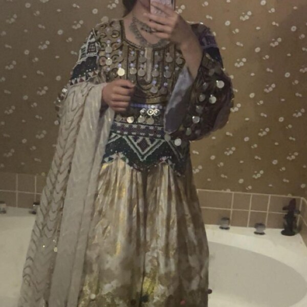Afghan Long Banaras Nikkah and Wedding Couple Set With Wasket for ...