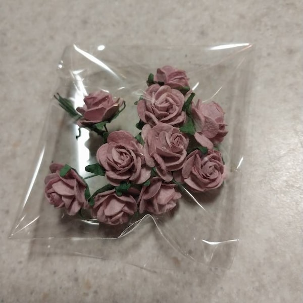 Light Pink Paper Flowers, 5 30mm Pink Paper Ranunculus, 3 Cm Paper Pink ...