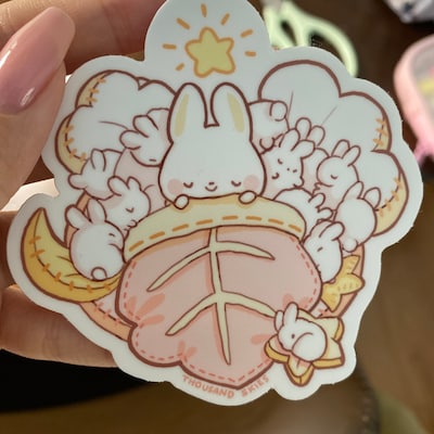 Vinyl Sticker Sleeping Bunnies - Etsy