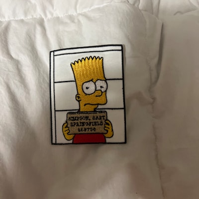 Cartoon Bad Boy Mugshot Patch, Embroidered Cartoon Favorite Patch, Iron ...