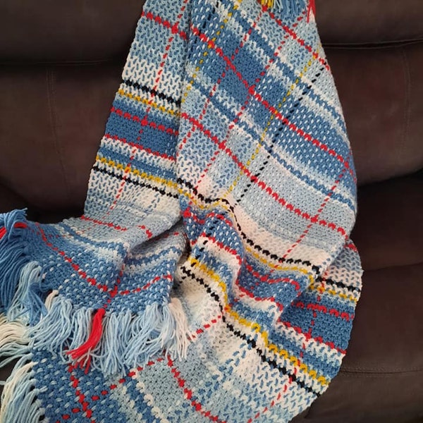 Tartan Crochet, Blanket Pattern PDF - Etsy