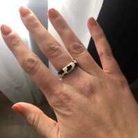 Cow Print Ring - Etsy