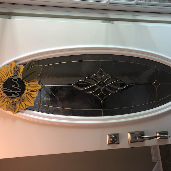 Handmade Sunflower Welcome Sign, Sunflower Lover, Sunflower Door Hanger ...