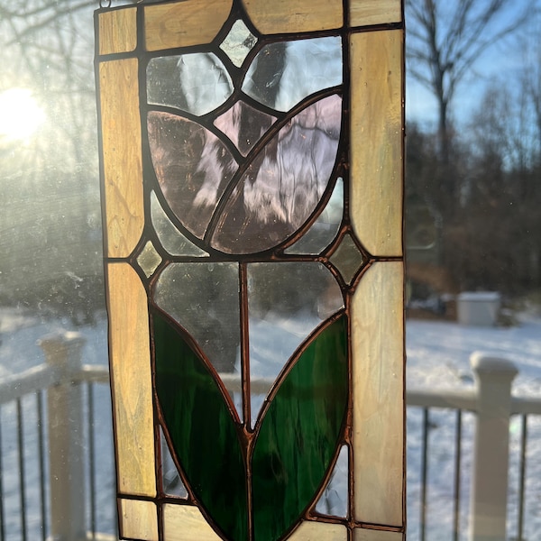 Traditional Tulip Stained Glass Pattern - Hobby License - Etsy